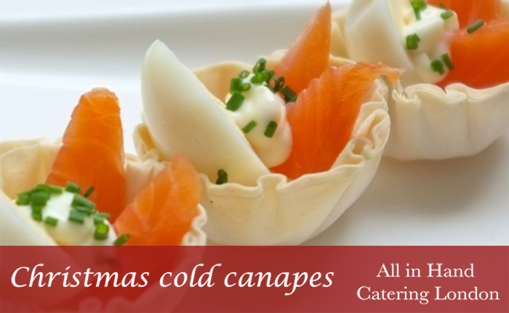 Cold Canapés for Christmas Parties – Corporate catering London